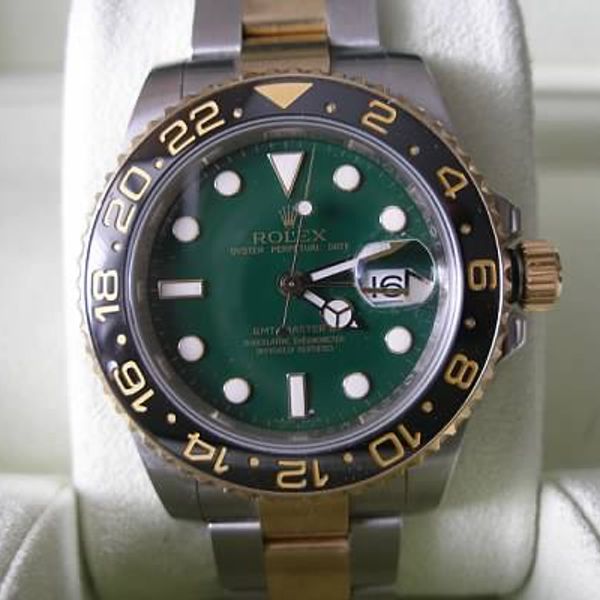 FS: ROLEX GMT Master II, Ref. 116713LN, SS/18Ct with Green Dial ...