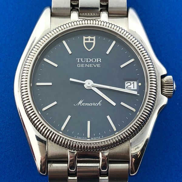 Authentic TUDOR Monarch 15730 Midnight Blue Dial Stainless Steel Unisex ...