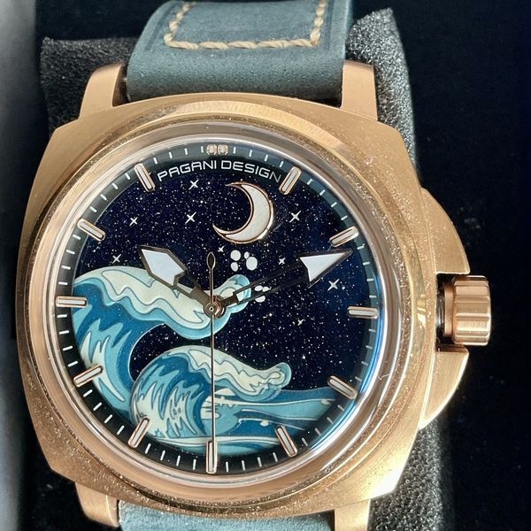 Rare Pagani Design Automatic Painted Dial Watch w Box/Manual EUC ...