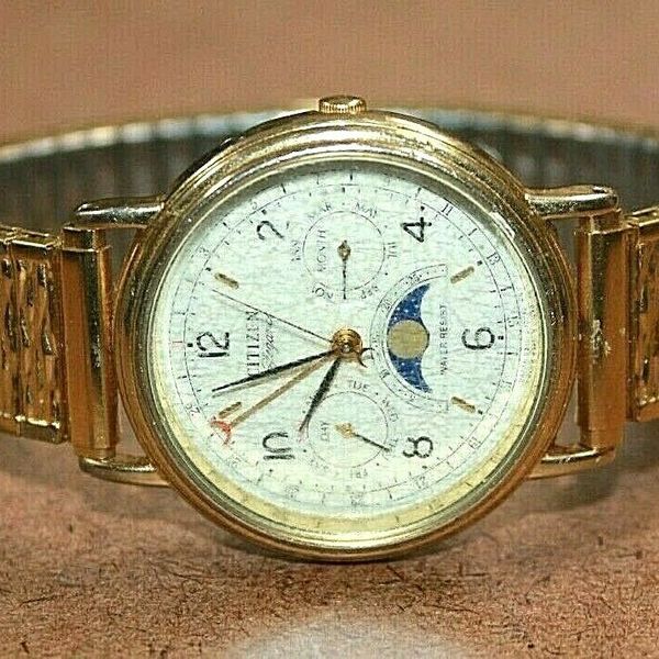 Citizen Elegance GP Men's Triple Calendar Moon Phase Watch 6350-G30241K ...