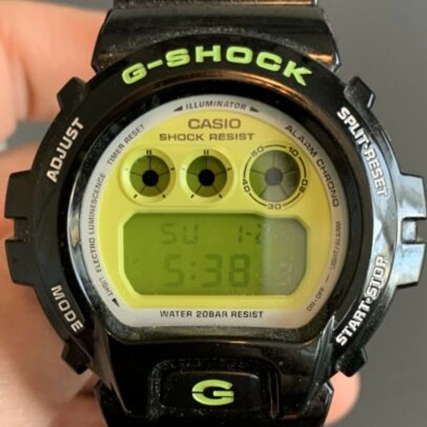 Casio G-SHOCK Mountain Dew Black-Neon/Lime Green Limited Rare DW-6900 ...