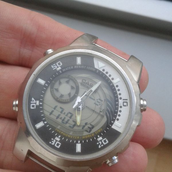 Casio MRP-702 MODULE 4779 MARINE GEAR VINTAGE WATCH MONTRE TIDE MOON ...