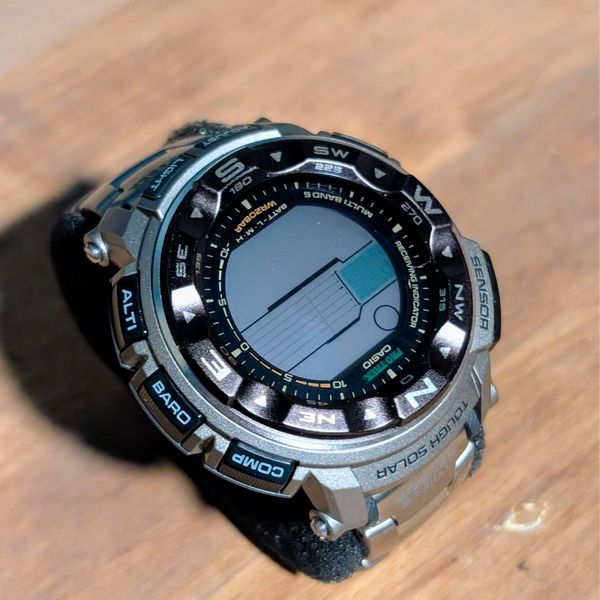 Casio Pro Trek PRW-2500T Titanium Solar Atomic Watch New | WatchCharts ...
