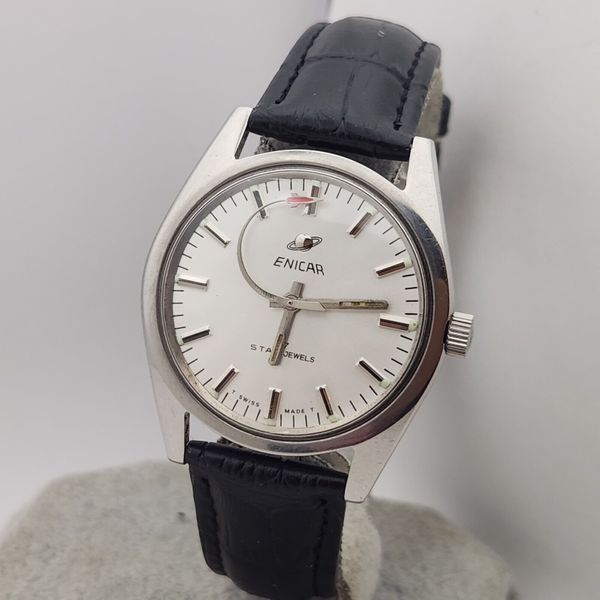 Vintage ENICAR Ocean Pearl men's manual winding watch Rocket Second ...