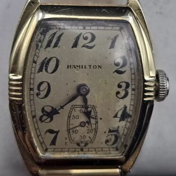 1928 Hamilton 987 "Perry" 17 Jewel 14k Gold Filled Mens Watch 97yrs Old ...