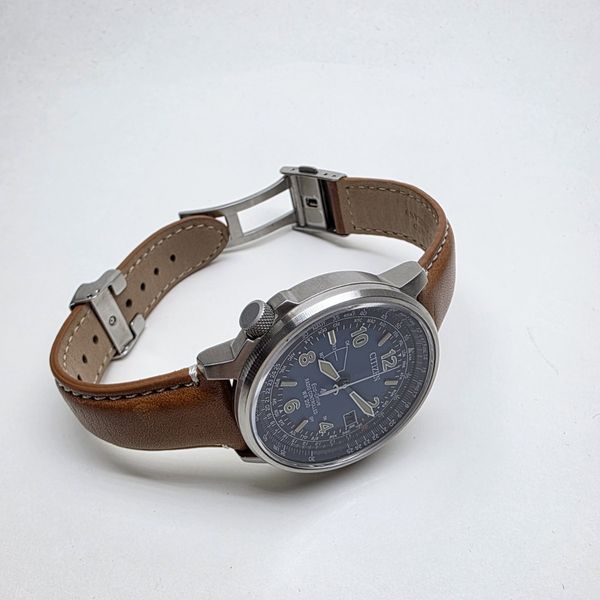 Citizen Promaster Air Skyhawk Sapphire Blue Dial Leather Band Watch ...