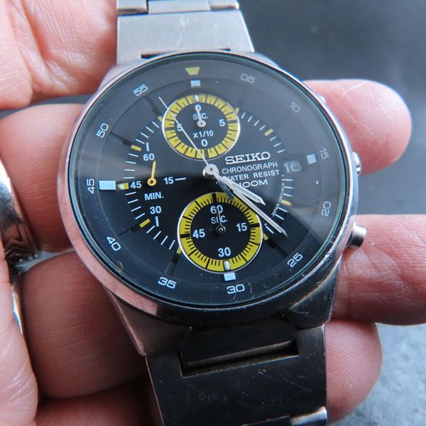 Japan V657 Seiko Chronograph 100M Quartz Men Watch | WatchCharts ...