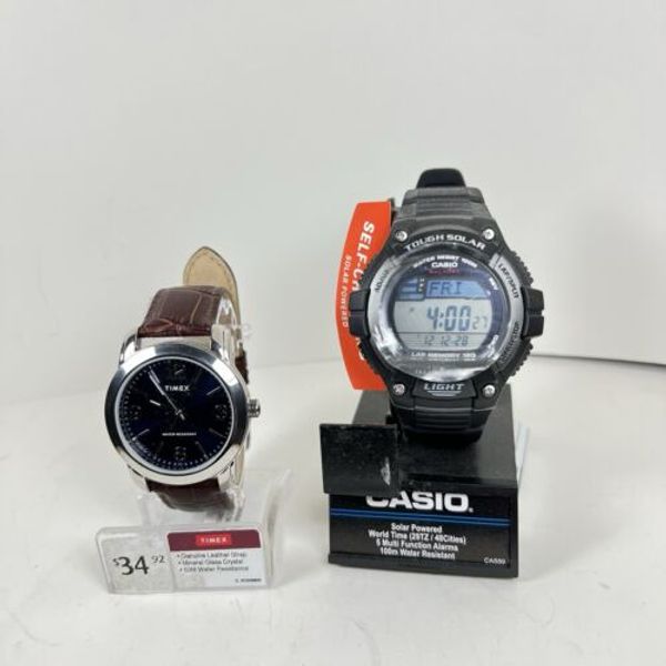 Timex And Casio Watches Casio Tough Solar & Timex Mineral Crystal Sport ...