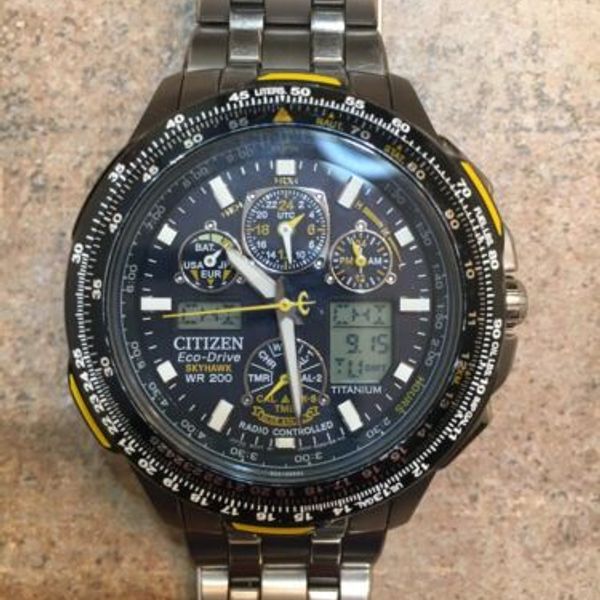 Citizen Blue Angels Skyhawk Atomic Time Chronograph A-T Titanium Men's ...