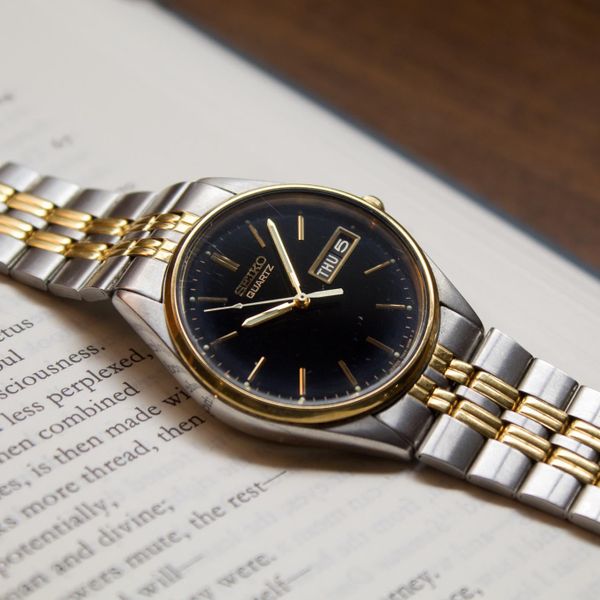 [WTS] 1980s Two Toned Seiko Quartz Black Dial Men’s Wrist-Watch ...