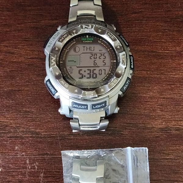 Casio Pro Trek PRW-2500T Titanium Solar Triple Sensor Atomic Watch ...