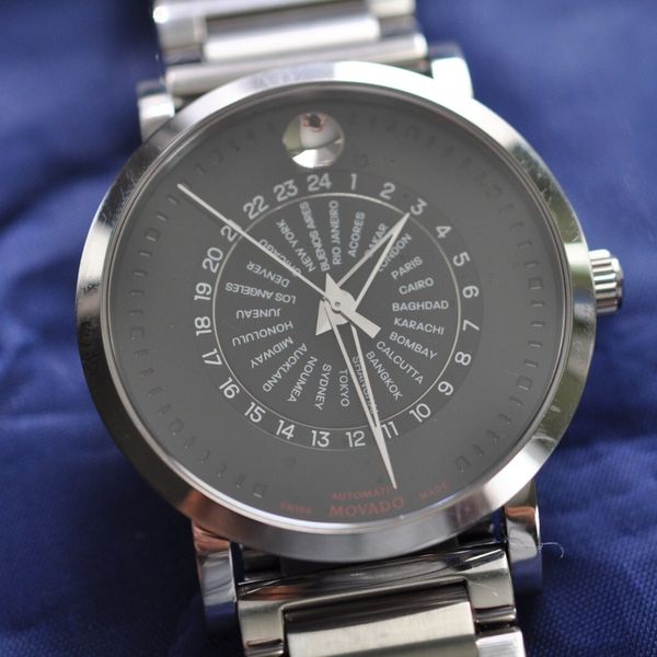 Movado Red Label Calendomatic World watch with military time ...