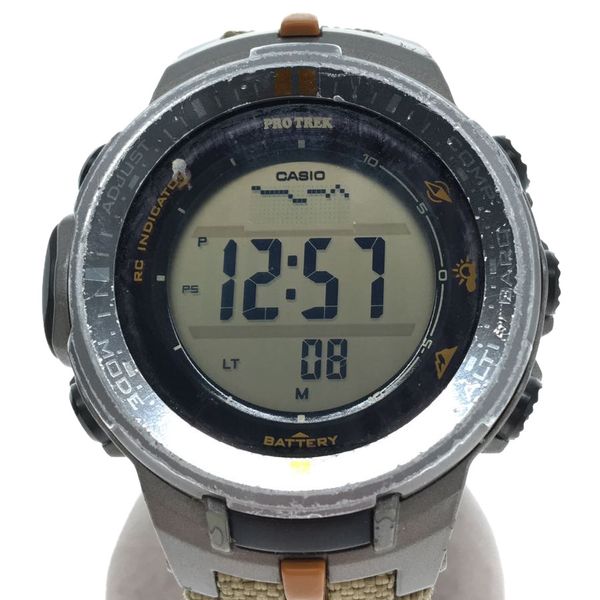 [Used] CASIO Solar watch / PRO TREK / Digital / Stainless steel / BEG ...