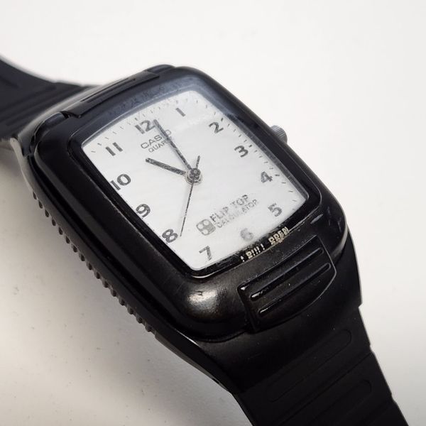 VINTAGE CASIO FLIP-TOP CALCULATOR WATCH FTP-10 MADE IN JAPAN ...