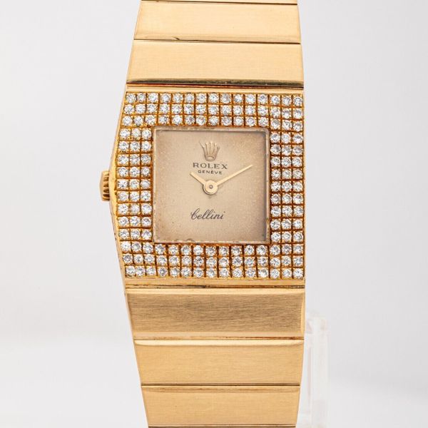 Vintage 1970's Rolex 18k Gold QUEEN MIDAS Cellini Ref. 4313 w/ Diamonds ...