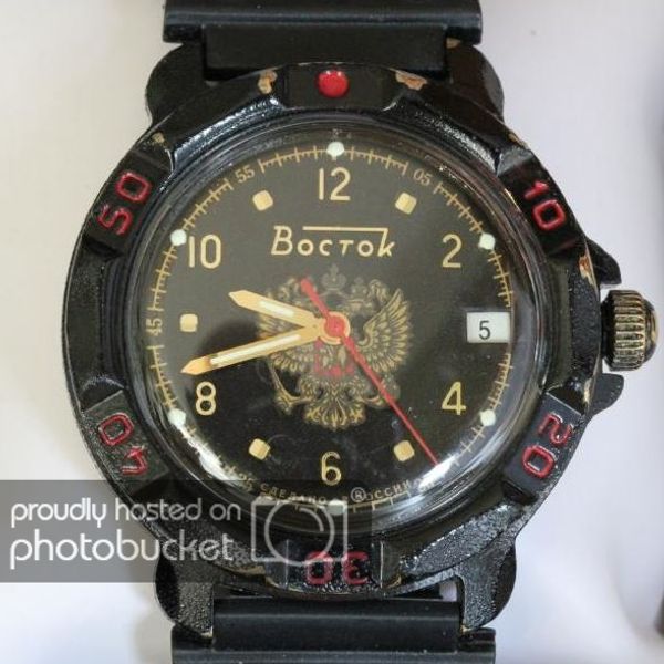 Russian Boctok (Vostok) Black Dive Watch - $30 Shipped | WatchCharts ...