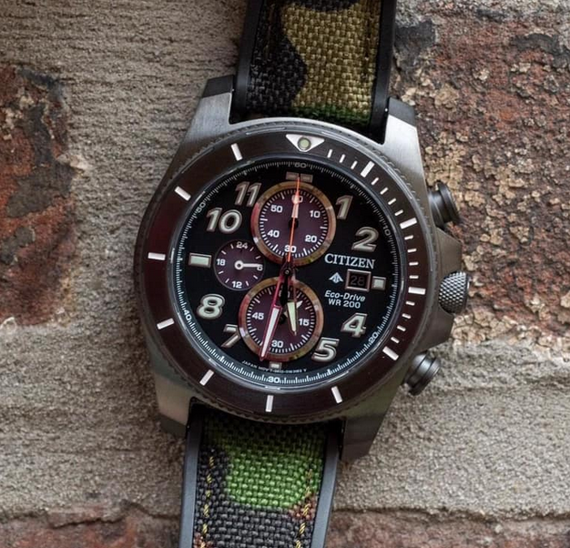 Citizen Promaster CA0727-12E Chronograph Black Dial Sapphire Camo Band ...