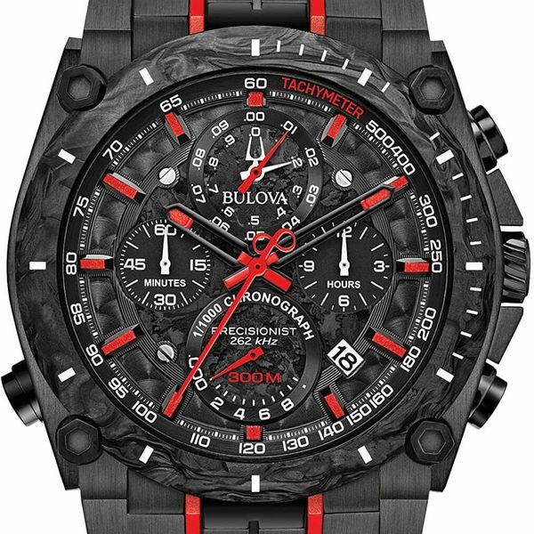 NEW Men Bulova Precisionist Champlain Chronograph ION Plated Watch ...