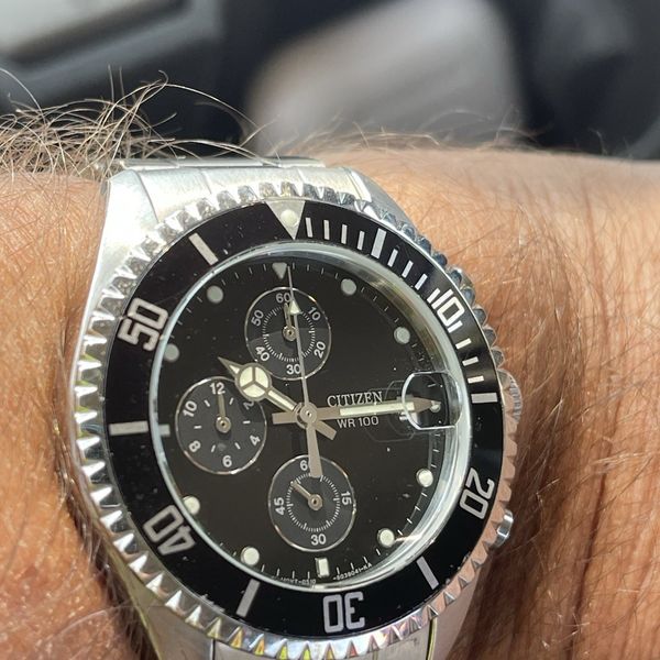 Citizen 2000s Vintage Quartz Chronograph WR100 Diver Watch 38mm ...