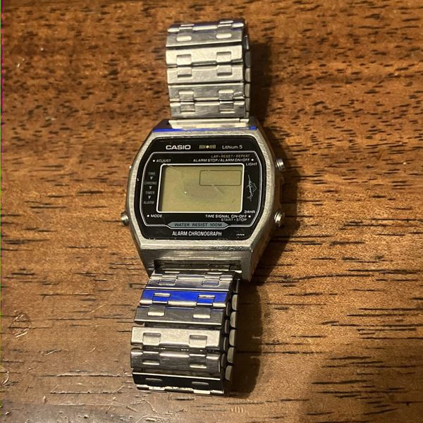 1980 CASIO H101 LITHIUM 5 MARLIN WR 100M WATCH VINTAGE DIGITAL JAPAN ...