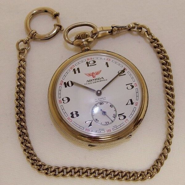 Armida Swiss Pocket Watch for the Turkish Railway Vintage 1950s ...
