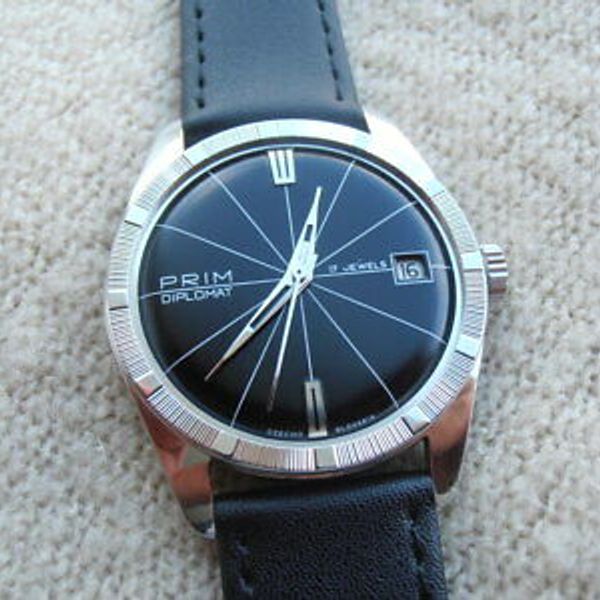 PRIM DIPLOMAT BLACK PEARL 17 JEWELS Czechoslovakian FREE SHIPPING ...