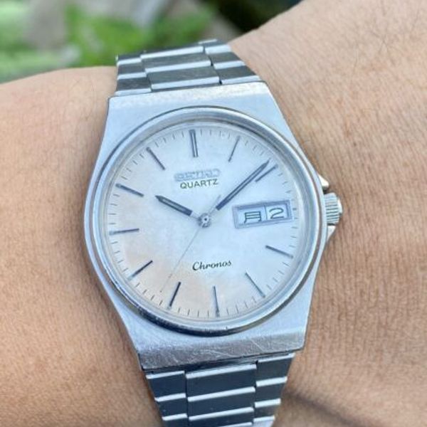 1983 Vintage Seiko Chronos JDM 8123-7090 Quartz 35mm All Stainless ...