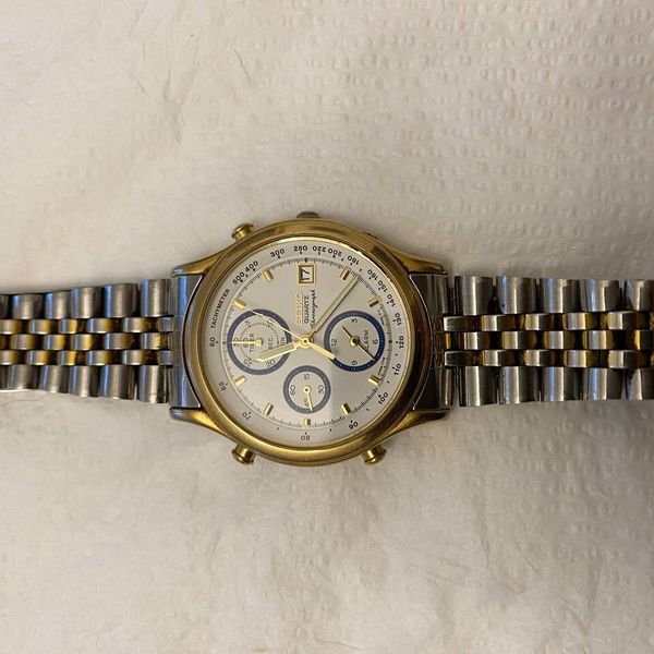 Seiko Quartz Chronograph 7T32-6A50 A4 Wristwatch Tachymeter ...