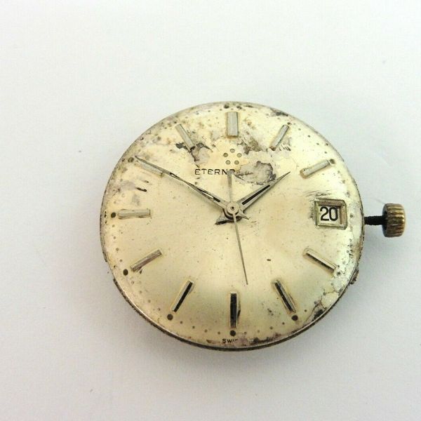 1950-60s ETERNA-MATIC AUTOMATIC MOVEMENT WITH DIAL.HANDS,WINDER RUNS ...