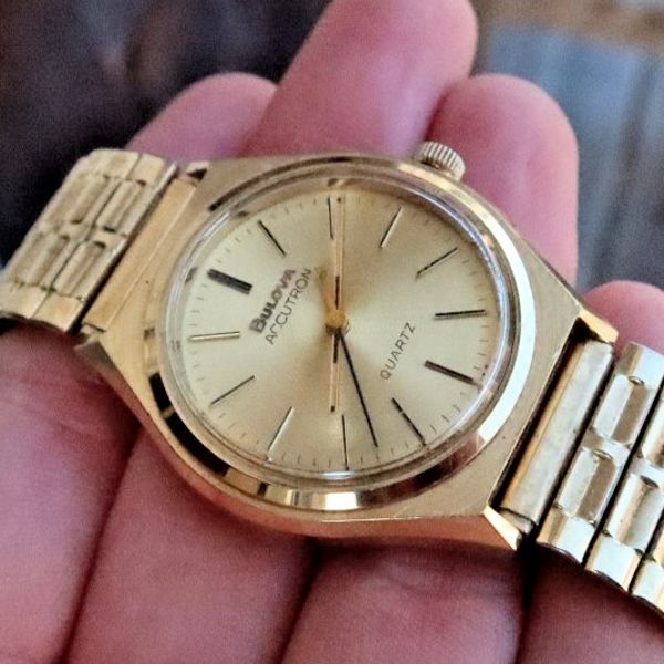 RARE Vintage Men's Bulova Accutron Swiss Watch Wristwatch N7 Gold Tone ...