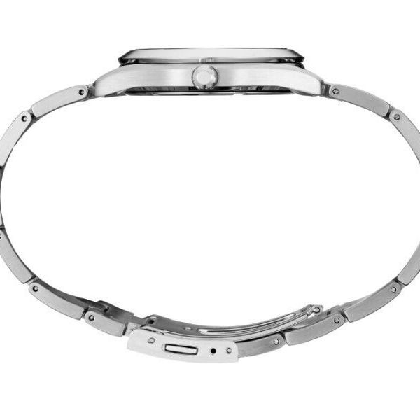 SEIKO MENS $195 SEIKO 5 ESSENTIALS SILVER BLACK DIAL DAY DATE WATCH ...