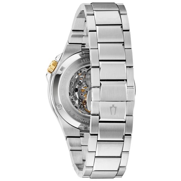 Bulova Men's Maquina Automatic Skeleton Silver Stainless Steel Watch ...