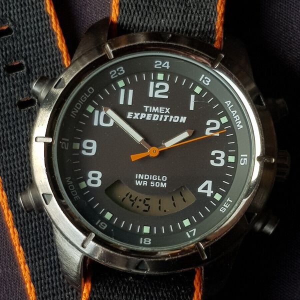Timex Expedition T498269J Indiglo lcd / analog watch (size - 42mm ...
