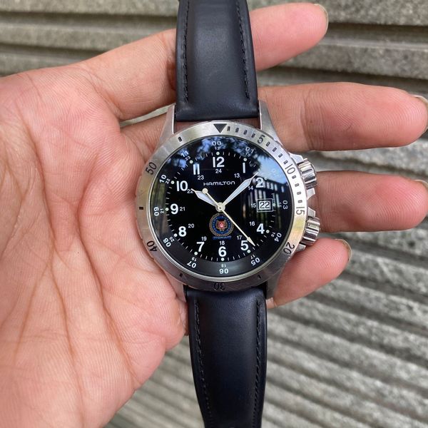 RARE Hamilton SAF Military H744511 Air Force Black Dial Swiss Made Men ...
