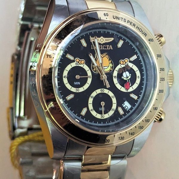 Invicta Character Collection Garfield Speedway Silver/Gold Chronograph ...