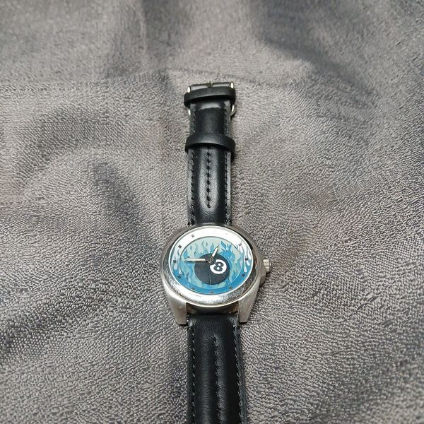 Relic By Fossil Watch Repaird 8ball Rare Blue Flames Y2k Vintage ...