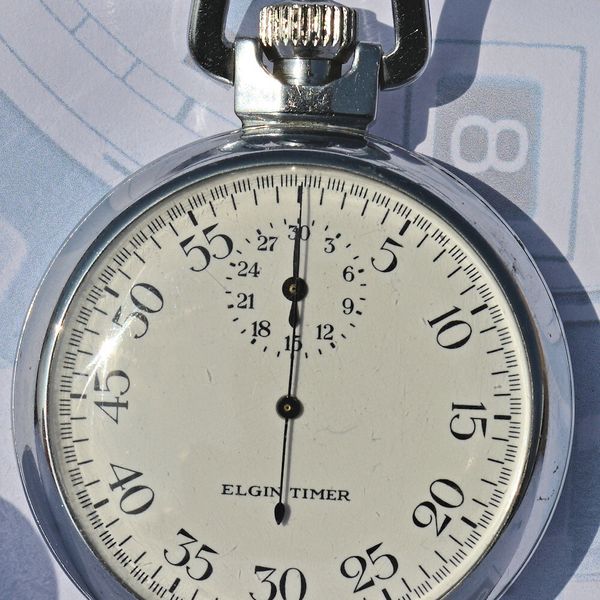 Very Rare Elgin Timer Mechanical Stopwatch with 1/5 Second Accuracy ...