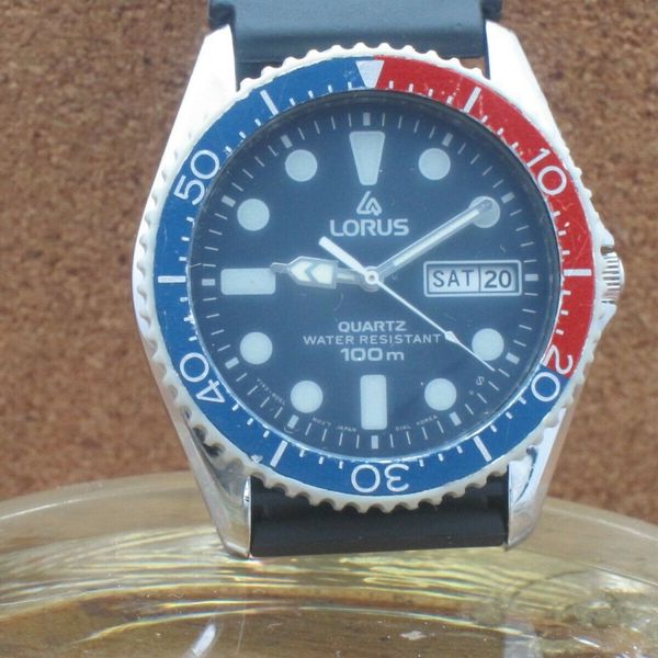 Vintage LORUS Divers Pepsi Dial Watch | WatchCharts Marketplace