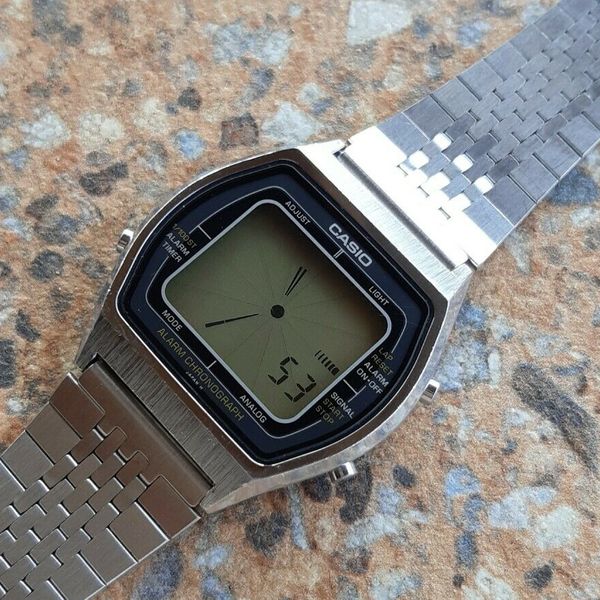 Vintage Casio LCD Alarm Chronograph Module 103 AA-84 Blue Thunder ...