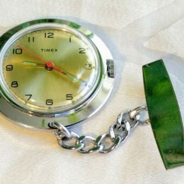 Vintage Timex Great Britain Nurse's Hand-Winding Fob Watch ...