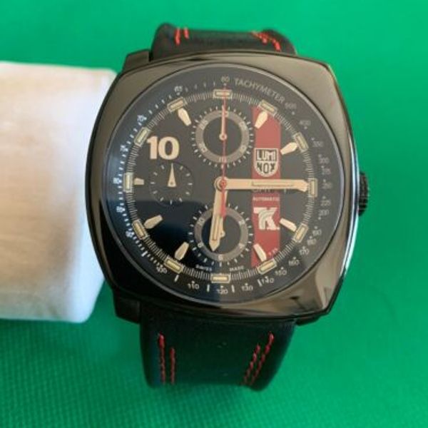 Luminox 1180 Men's Tony Kanaan Valjoux Automatic Black Dial Black ...