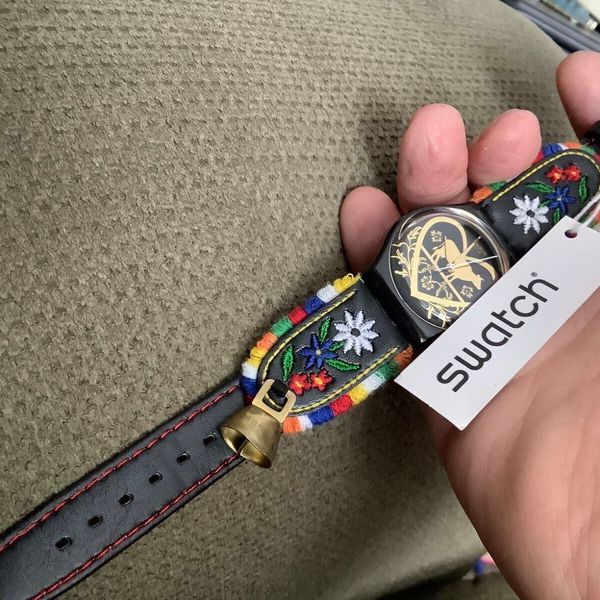 Swatch Die Glocke womens watch GB 285 has 2014 on dial cow bell new ...