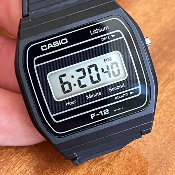 Vintage New Old Stock Casio F-12 Digital Watch - Made In Japan - Fully ...