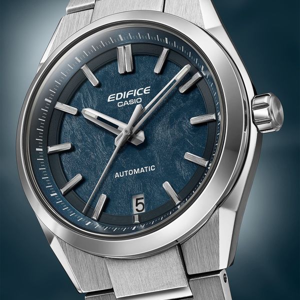 Casio Edifice EFK-100D-2A Electroform Blue Forged Carbon Dial 3 Hand ...