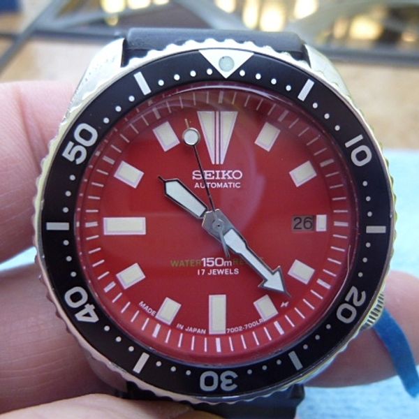 Seiko 7002-7000 Red Dial Mod | WatchCharts