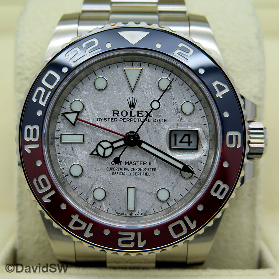 FS: Rolex 126719BLRO GMT MASTER II 18K WHITE GOLD-METEORITE DIAL ...