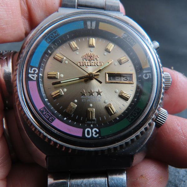 Japan Orient Three Star 46943 Movement Daydate Automatic Men Watch ...