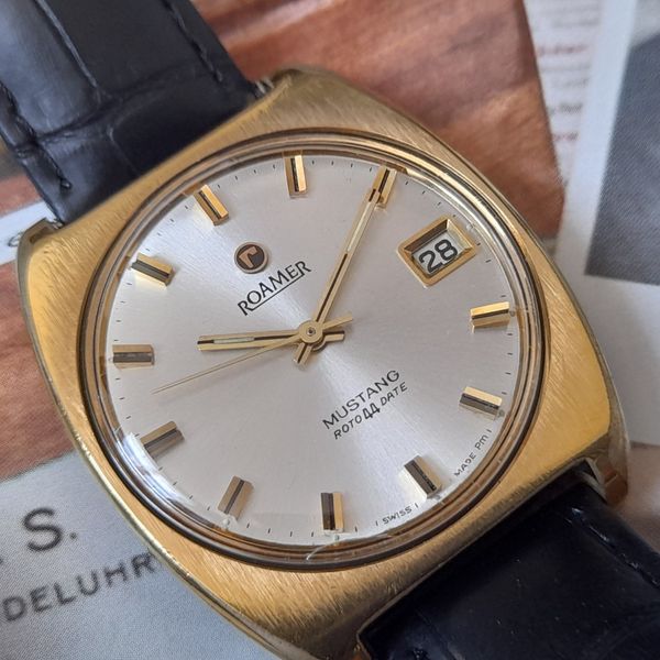 Roamer Mustang Watch Rotodate Swiss Made Automat MST471 Vintage Tissot ...