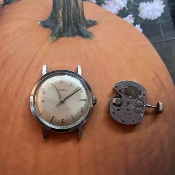 Vintage 1961 Timex Marlin and spare M22 Movement - Parts or Repairs ...