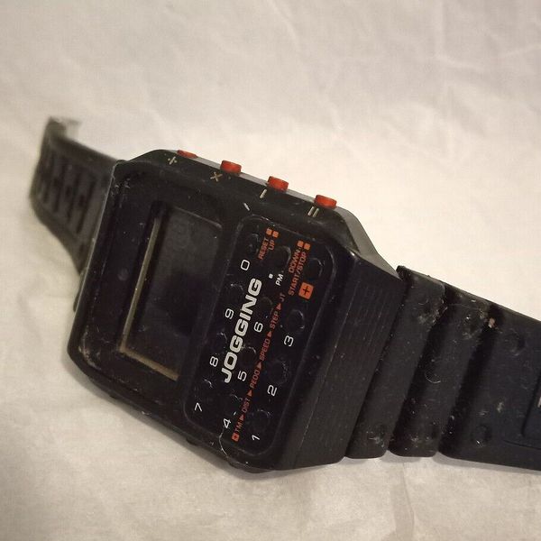 Vintage CASIO 1980 Runner Jogger Calculator J100 Digital Japan Men's ...